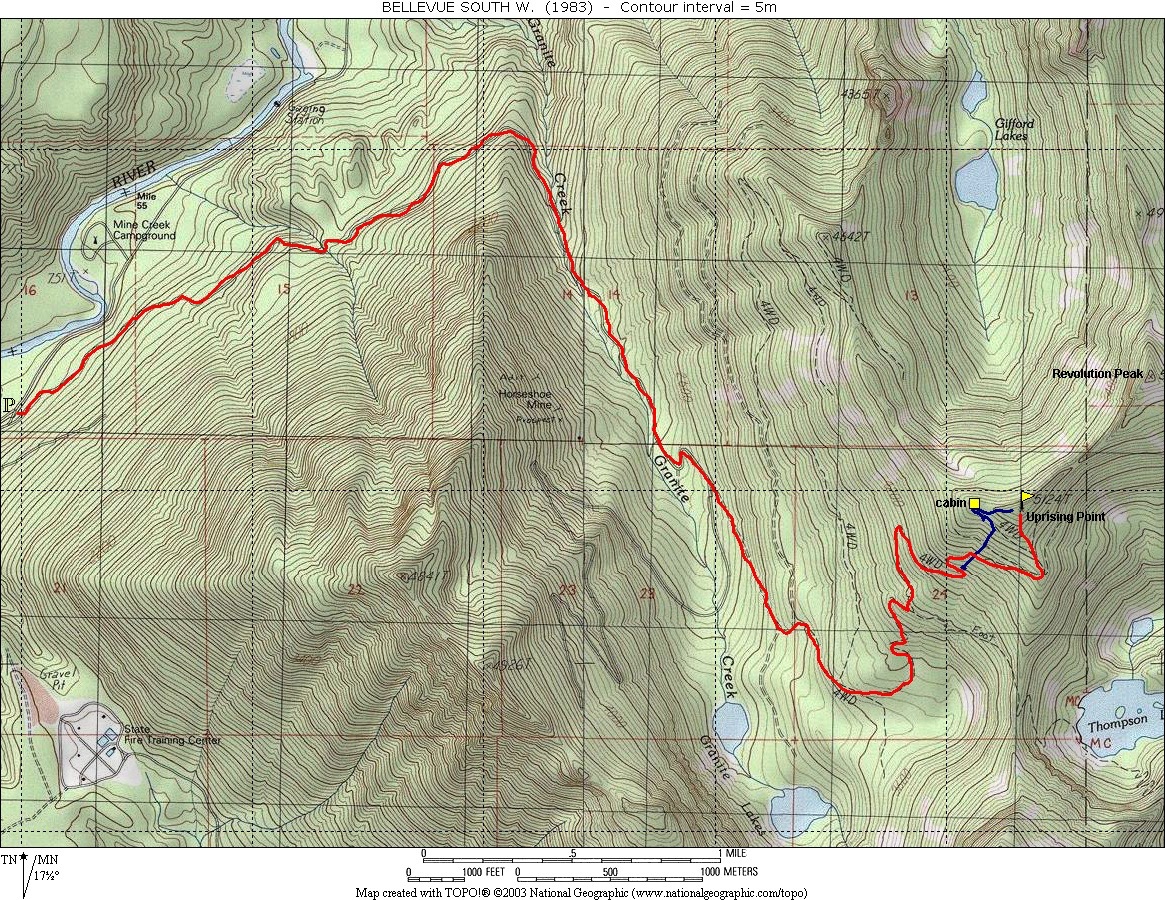 Thompson Point Ski Tour via Granite Creek Road (Lower Snoqualmie Range ...