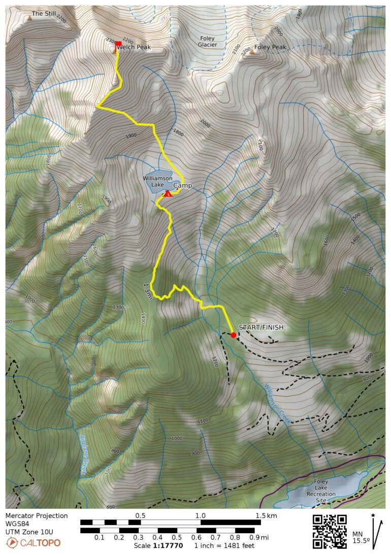 Welch Peak via Williamson Lake—Lower Southeast Face—South Ridge (Cheam ...