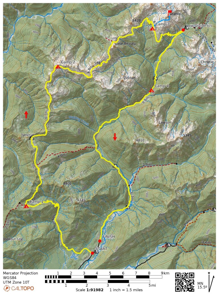 Mt Seattle via Southwest Couloir + Skyline–Quinault Trail Loop: Three ...