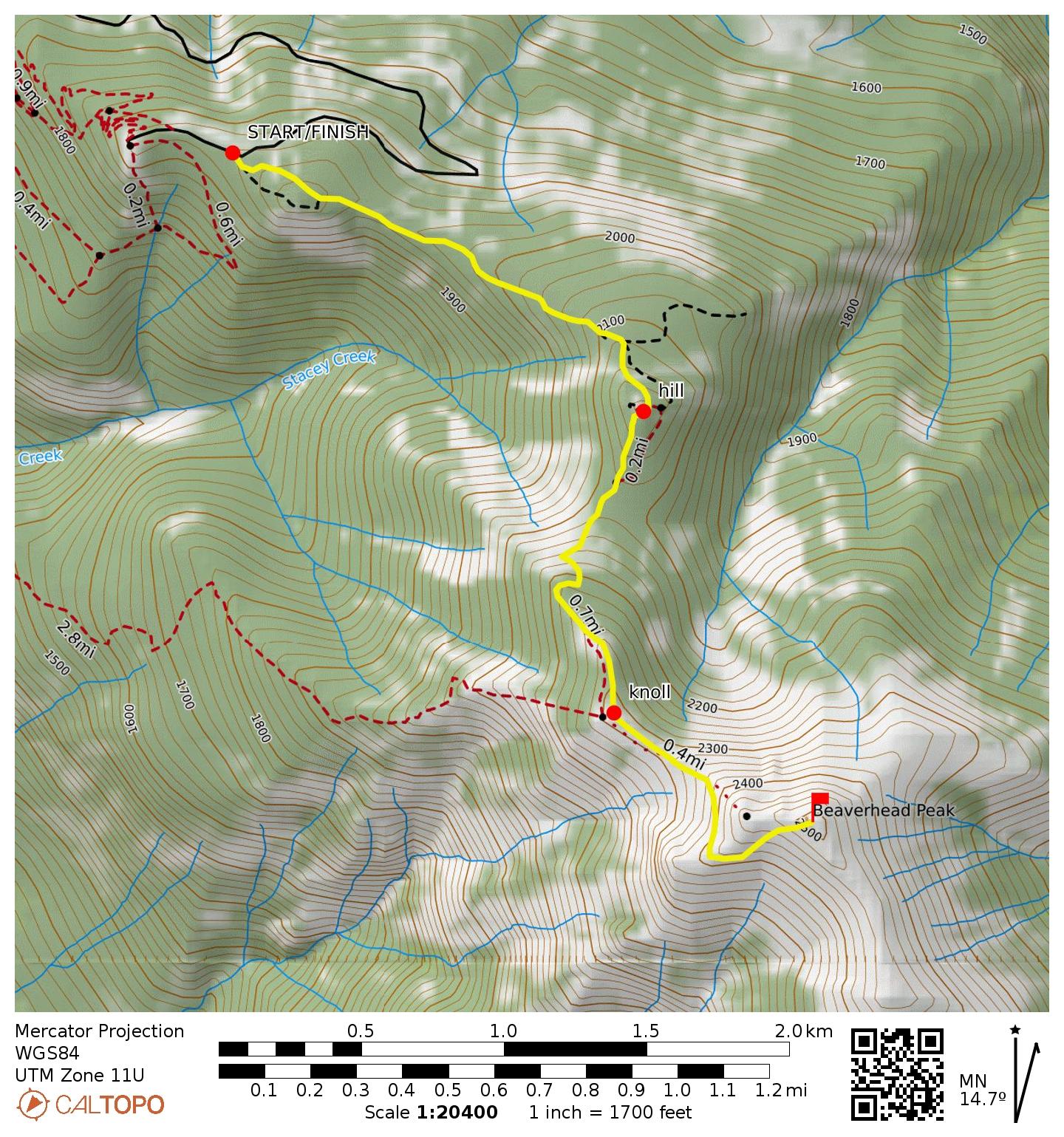 Beaverhead Peak / Mt 7 via Northwest Arm—West Slope—Southwest Face ...
