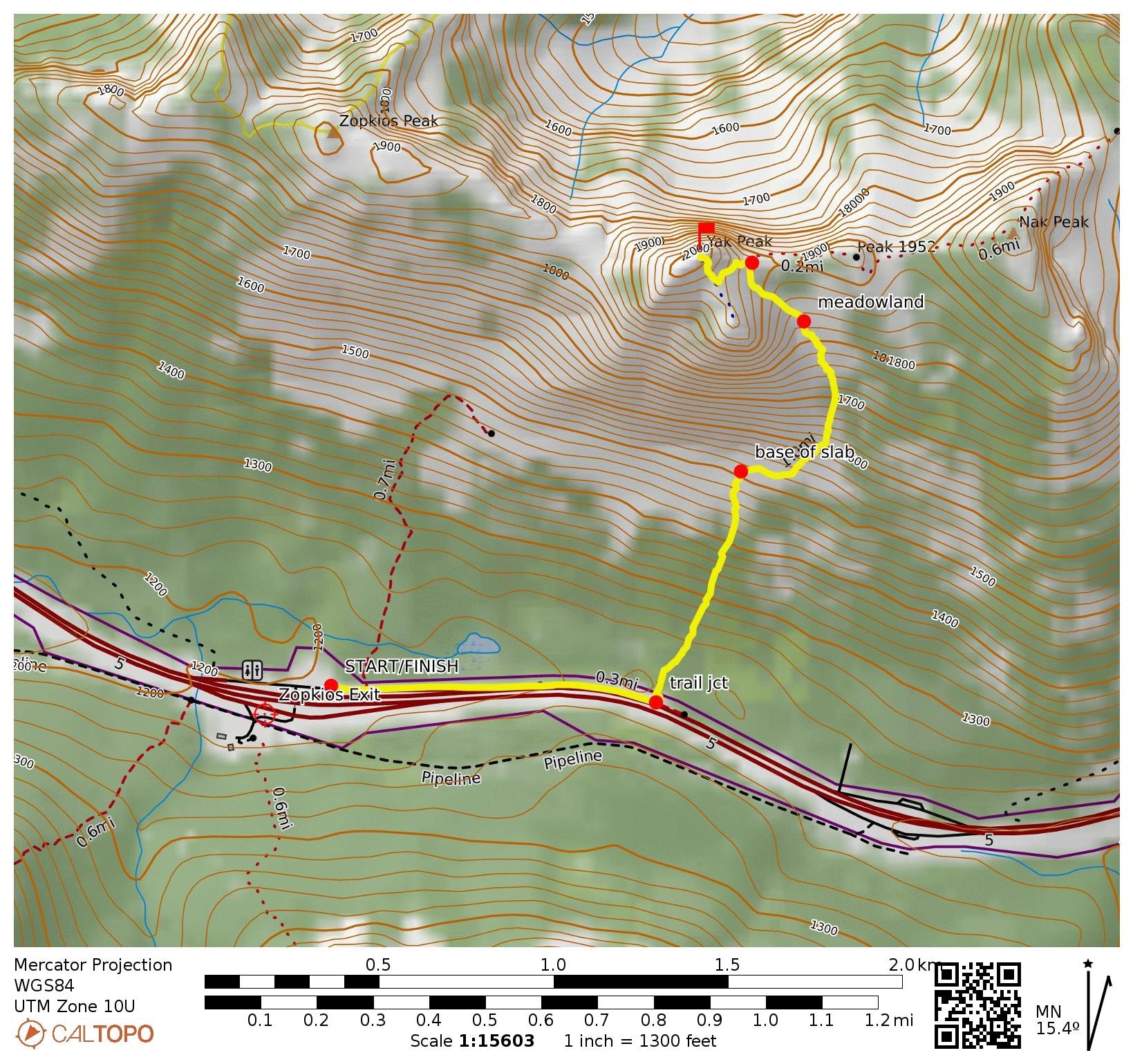 Yak Peak via Highway 5—South Slope—Upper Southeast Face (Coquihalla ...