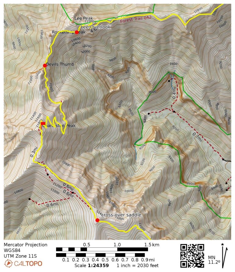 Charleston Peak Summit Traverse: Mummy Pass to Griffith Junction ...