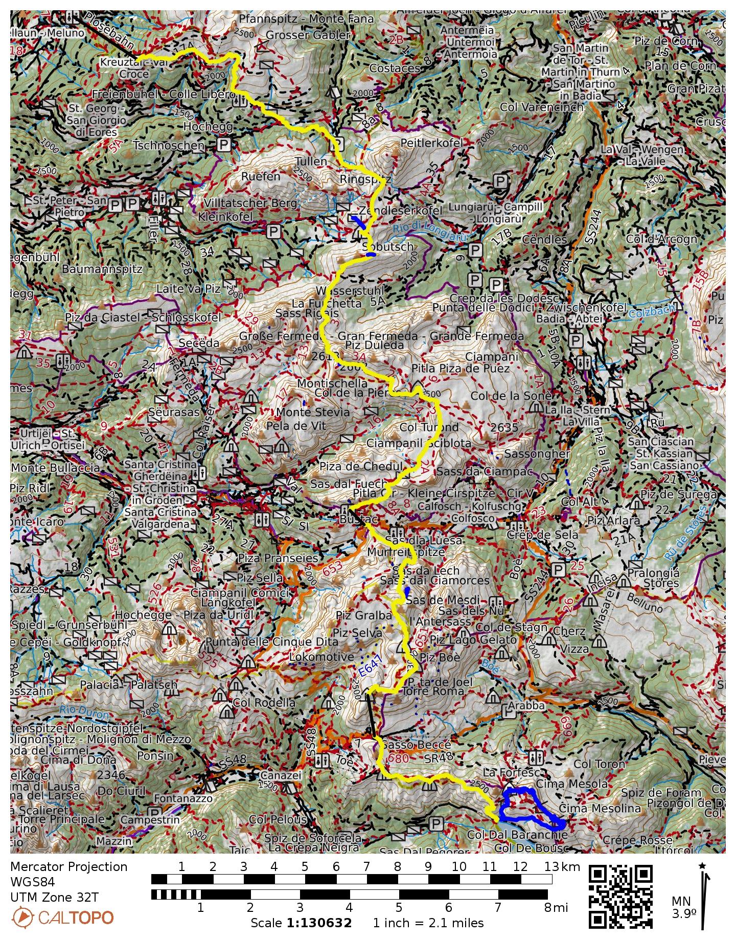 Alta Via 2 Trail Traverse - North Part: Brixen/Bressanone to Marmolata ...