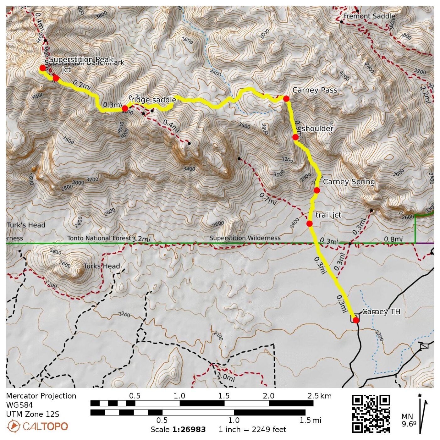 Superstition Peak via Carney Pass—Southeast Ridge—West Face ...