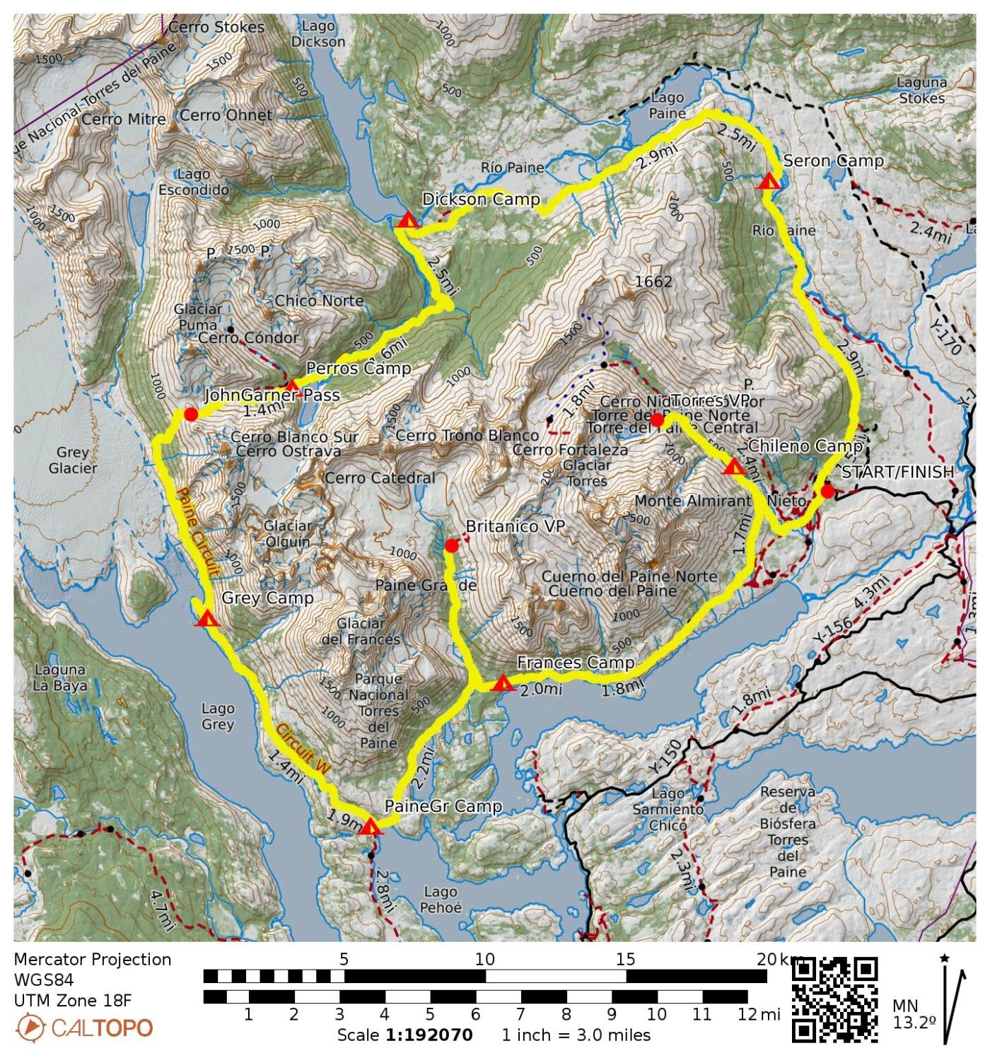 “O” + “W” Trekking Circuit via John Garner Pass (Torres del Paine ...