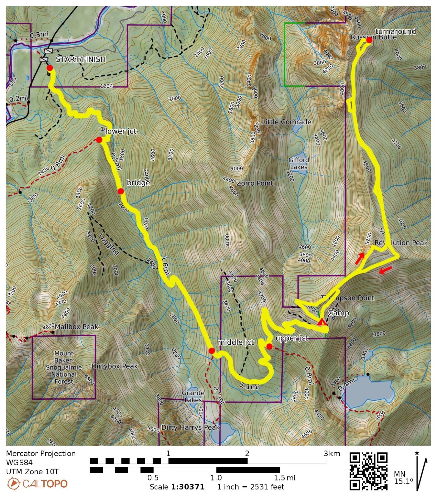 Thompson Point + Revolution Peak + Russian Butte Attempt via Granite ...