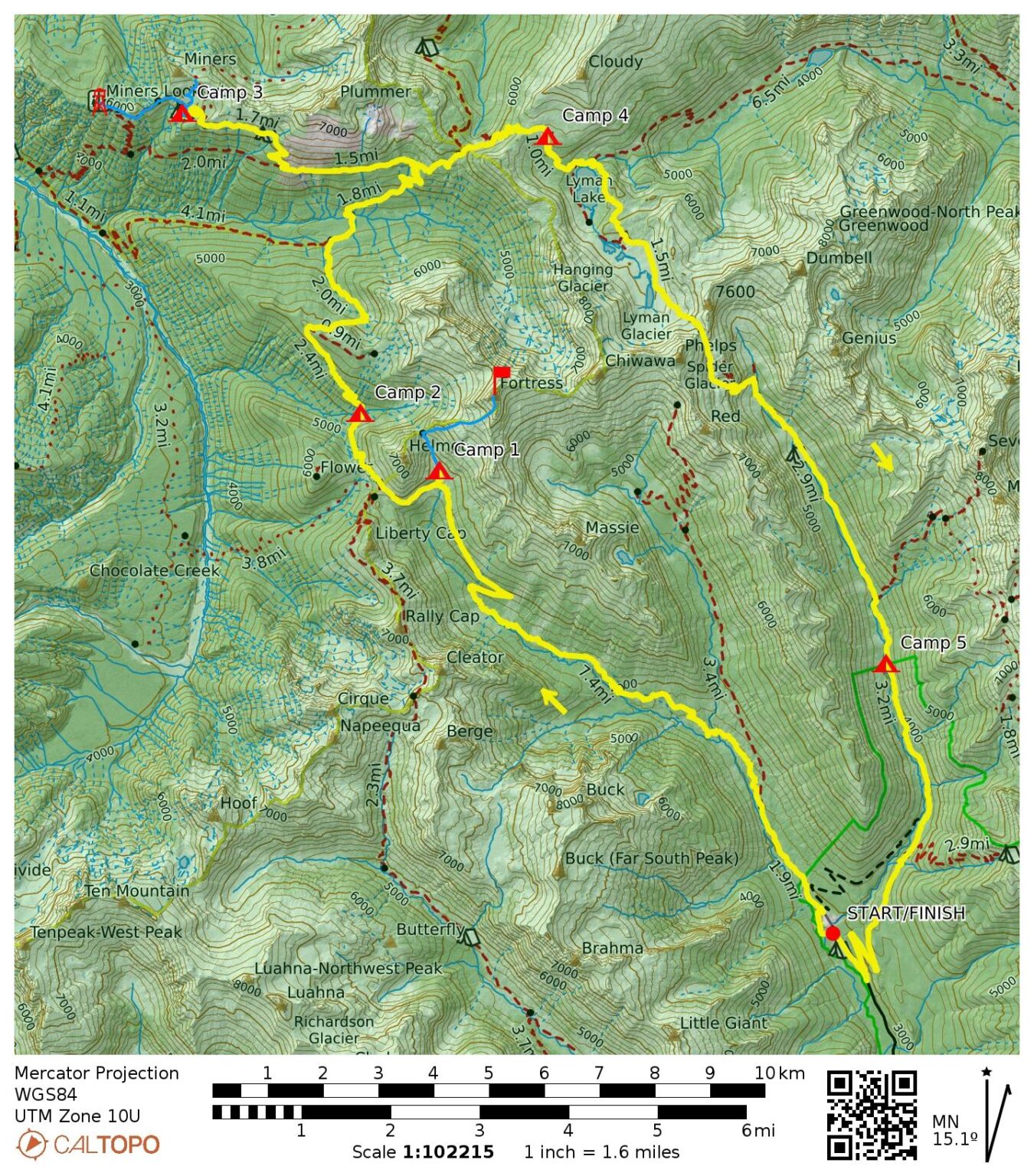 Buck Creek – Spider Gap Loop + Fortress Mtn + Image Lake + Miners Ridge ...