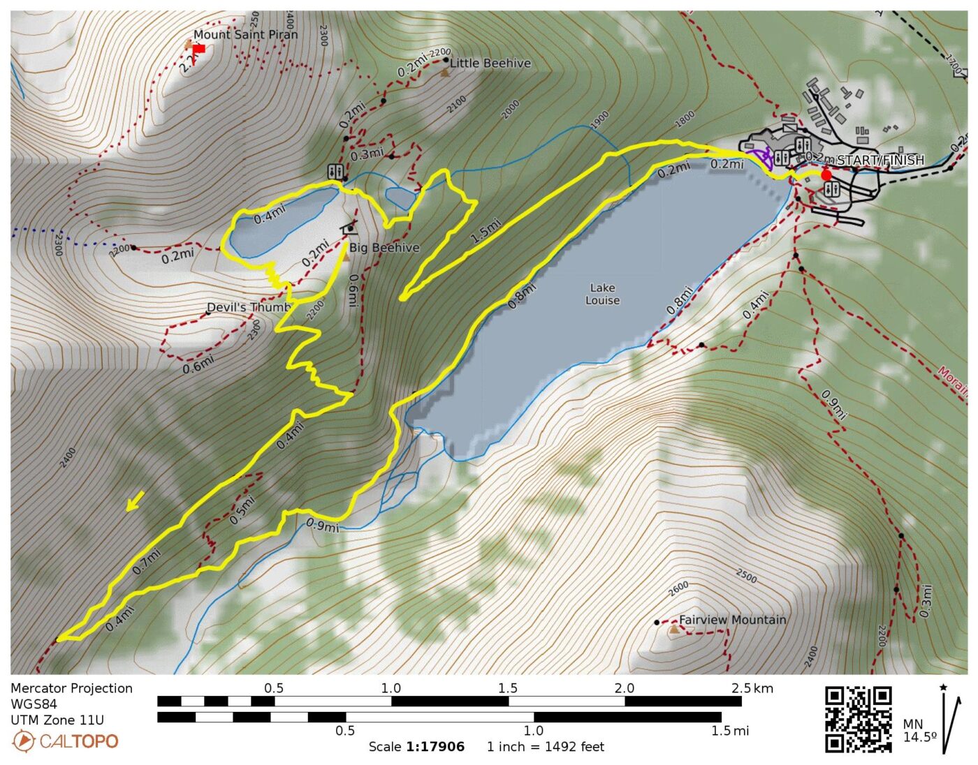 Mt St Piran Summit Loop + Big Beehive Trail Loop (Banff National Park ...