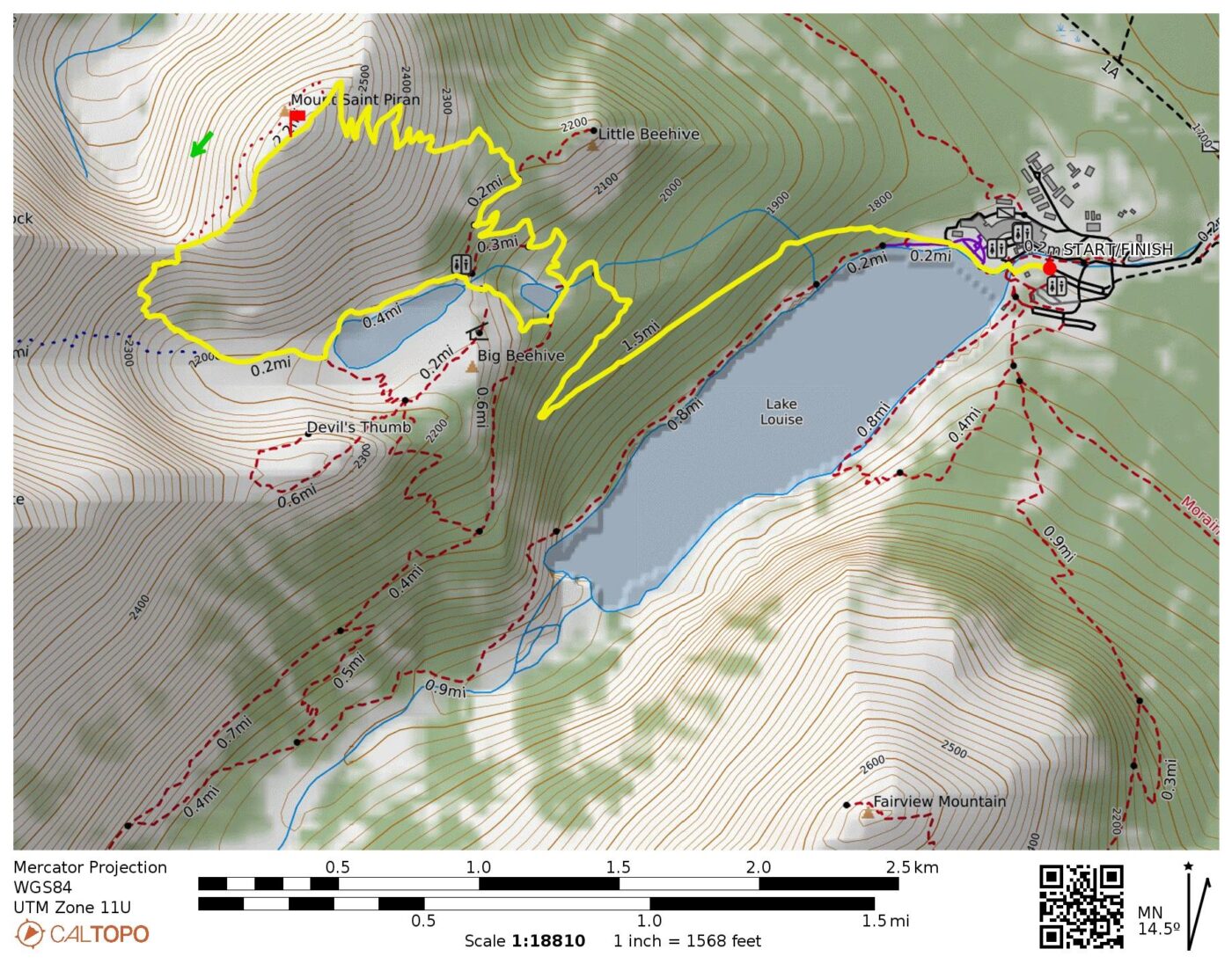 Mt St Piran Summit Loop + Big Beehive Trail Loop (Banff National Park ...