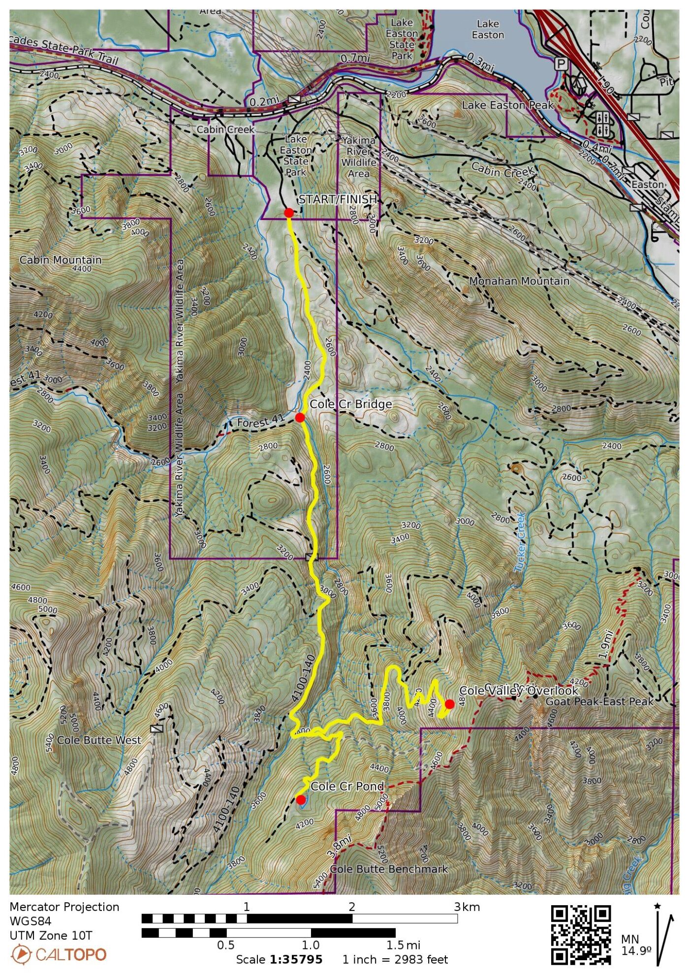 Cole Creek Pond + Cole Valley Overlook Ski Tour / Snowshoe Trek via ...