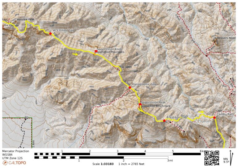 Superstition Ridge Full Traverse: Siphon Draw to Carney Gulch ...