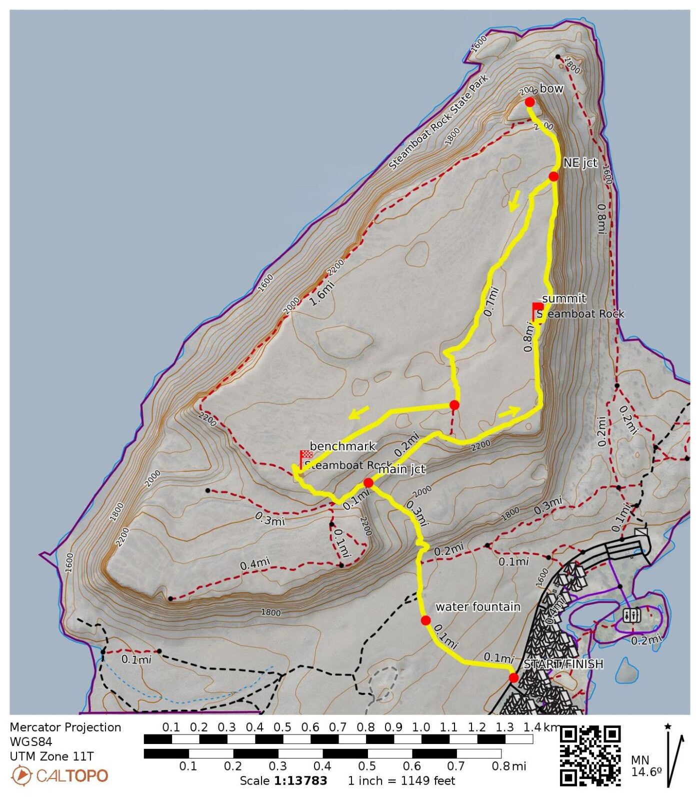 Steamboat Rock Summit Loop via Steamboat Benchmark + Steamboat Bow ...