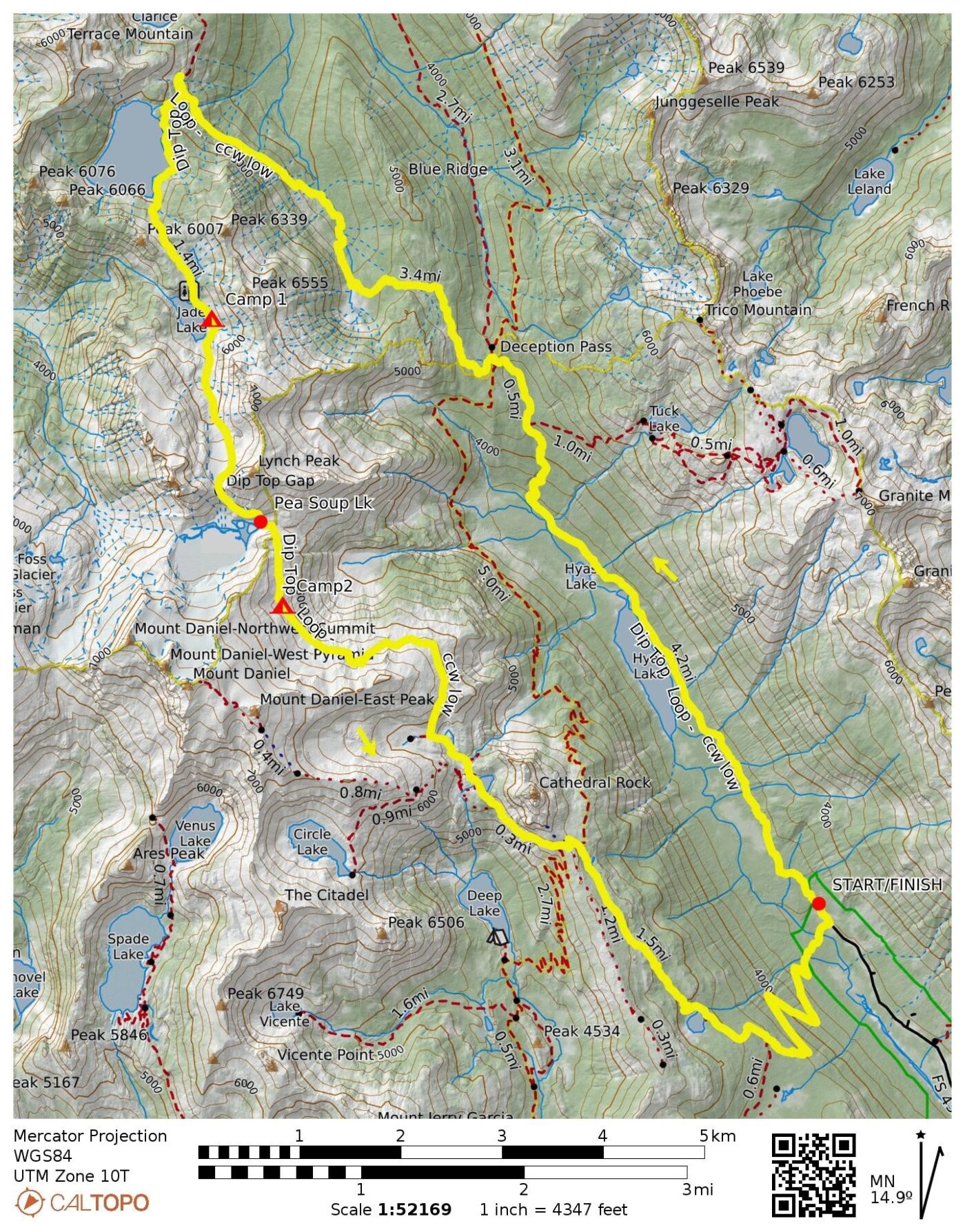Dip Top Loop: Marmot Lake to Pea Soup Lake to Peggys Pond + Lynch Peak ...