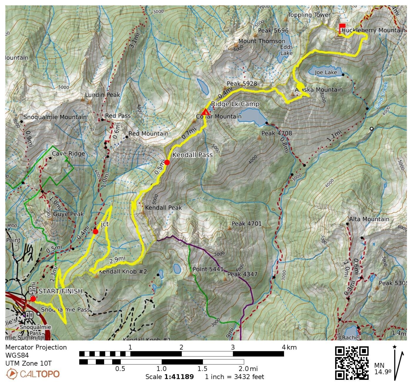 Huckleberry Mtn via Kendall Pass—Huckleberry Flats—East Ridge—Upper ...