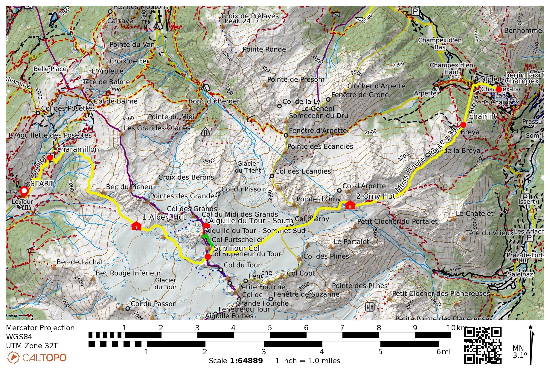 Haute Route Traverse: Chamonix to Zermatt + Aiguille du Tour (Western ...
